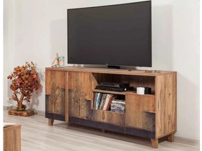 Designový TV stolek Aaralyn 160 cm borovice atlantská