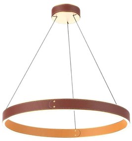 Klausen  Klausen 142027 - LED Lustr na lanku LEATHER LED/47,8W/230V hnědá/oranžová KS0210