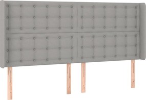 Box spring postel s matrací a LED světle šedá 160x200 cm textil 3138645