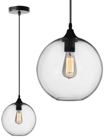Toolight Skleněná závěsná stropní lampa APP311-1CP Loft
