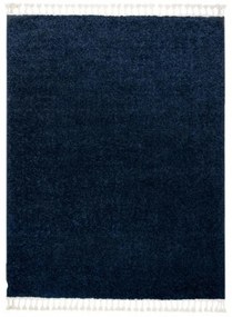 Kusový koberec Shaggy Berta tmavě modrý 80x150cm