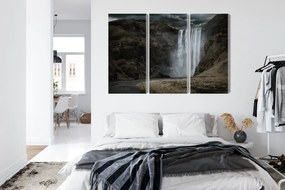 Vícedílný obraz Majestátní Vodopád Skógafoss Nedostatek Nedostatek Plátno Canvas 180x120