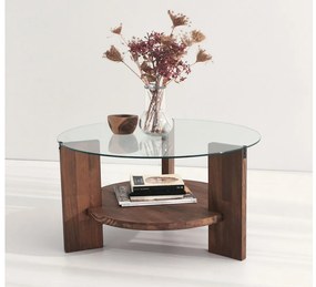 Designový konferenční stolek Quillan 75 cm ořech