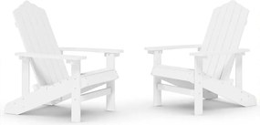 Zahradní křesla Adirondack 2 ks HDPE bílá 3095692