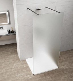 Polysan ESCA BLACK MATT sprchová zástěna 140 x 210 cm jednodílná k instalaci do prostoru černá sklo matné ES1114-06
