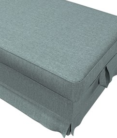 Potah na podnožku Ektorp Bromma barva modrá látka pletený vzor