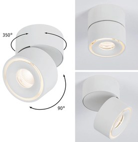 Paulmann 93373 Spircle, bílé stropní bodové svítidlo, 8W LED 3000K, výška 8,3cm