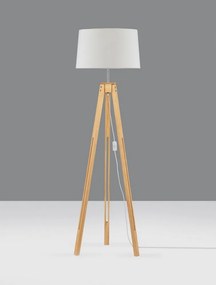 Bílá/v přírodní barvě stojací lampa (výška 145 cm) Leroy – Nova Luce