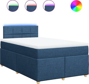 Box spring postel s matrací modrá 120x200 cm textil 3288953