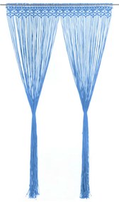 Macramé závěs modrý 140 x 240 cm bavlna 323987