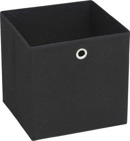 Úložné boxy 10 ks netkaná textilie 32 x 32 x 32 cm černé 245746