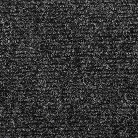 Schodové rohože samolepicí 5 ks 65 x 21 x 4 cm tmavě šedé s obdélníkovým okrajem 149724