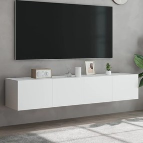 Nástěnné TV skříňky s LED osvětlením 2 ks bílé 80 x 35 x 31 cm
