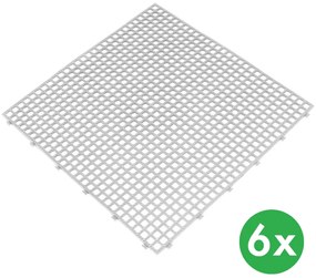 ArtPlast Dlaždice do mokrého prostředí, 0,4 x 0,4 m, bílá, 6 ks