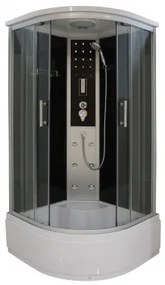 Sanotechnik - QuickLine Vita - sprchový box s hlubokou vaničkou - čtvrtkruhový 90 x 90 x 215 cm