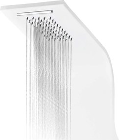Sprchový panel set hliníkový 20 x 44 x 130 cm bílý 142995