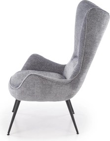 Designové křeslo ušák JUKON šedé