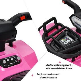 Costway Elektrická dětská čtyřkolka s úložným prostorem Mini