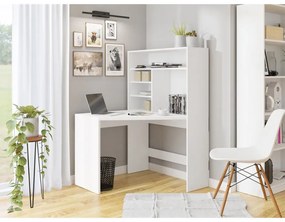 Rohový kancelářský stůl BRON - bílý
