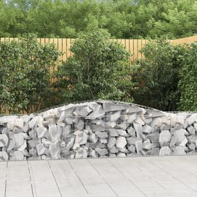 Klenutý gabionový koš 400 x 50 x 60/80 cm pozinkované železo 153533