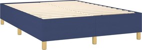 Rám postele s boxspringem modrý 140 x 190 cm textil 3120959