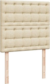 Box spring postel s matrací krémová 90x200 cm textil 3292690