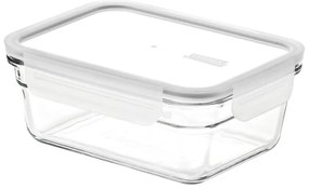 GLASSLOCK SKLENĚNÁ OBDÉLNÍKOVÁ NÁDOBA 900 ML BÍLÁ
