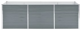Vyvýšený záhon pozinkovaná ocel 240 x 80 x 77 cm šedý - Default Title