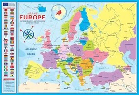 EUROGRAPHICS Puzzle Mapa Evropy / 200 dílků / od 6 let / 48,3 x 33 cm