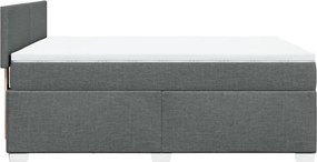 Box spring postel s matrací tmavě šedá 140x200 cm textil 3285905