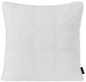 Dekorační povlak na polštář 45x45 Kristin 2 bílý velur geometrický Eurofirany