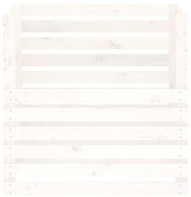 Kompostér bílý 80 x 80 x 78 cm masivní borové dřevo,  822188