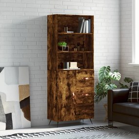 vidaXL Skříň highboard 69,5 x 34 x 180 cm kompozitní dřevo [3189419] Barva: kouřový dub