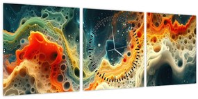 Obraz - Moderní abstrakce (s hodinami) (90x30 cm)