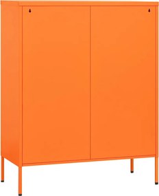 Komoda se zásuvkami oranžová 80 x 35 x 101,5 cm ocel 336201
