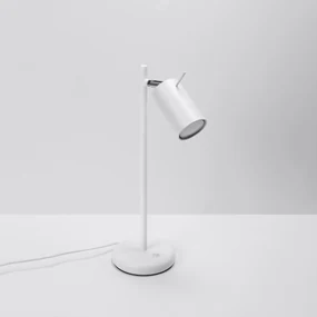 Stolní lampa Ring, 1x bílé kovové stínítko