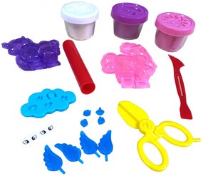 MAC TOYS Modelína jednorožci 3x 50g kreativní set s nástroji v krabici m4411762