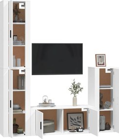 vidaXL 4dílný set TV skříněk kompozitní dřevo [3188790] Barva: Betonová šedá
