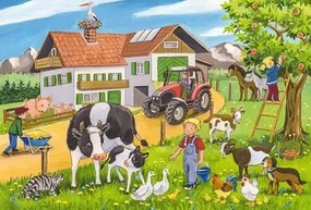 SCHMIDT Puzzle Na farmě / 3x24 dílků / 26,3 x 17,8 cm