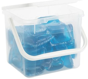 Rotho Nádoba na prací prášek, granule nebo bioodpad – 4,5 l DETERGENT Transparentní