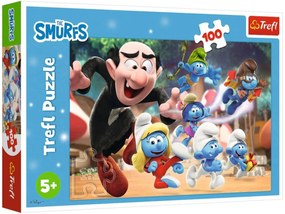 TREFL PUZZLE Lekce taťka Šmouly Šmoulové 41x28cm 100 dílků skládačka tr16481