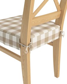 Sedák na židli IKEA Ingolf barva béžová látka vzorované