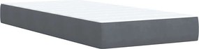 Box spring postel s matrací tmavě šedá 80 x 200 cm samet 3287591