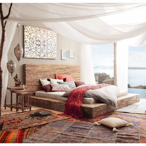 Massive home | Robustní postel Hawai 180x200 včetně roštů a matrace - LIKVIDACE VZORKŮ MH1206DW