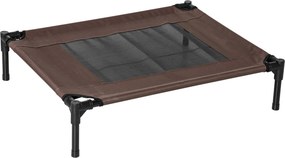 PawHut venkovní pelíšek pro psy Robustní pelíšek pro psy 76x61x18cm z materiálu 600D Oxford v hnědé barvě pro psy a kočky | Aosom.de