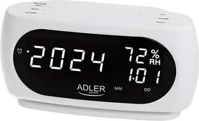Adler AD 1186W bílá / Budík / měření teploty a vlhkosti