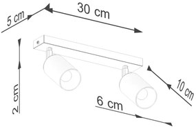 Sollux SL.1375 - Bodové svítidlo WINX 2xGU10/10W/230V černá/měď