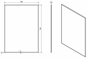 Sapho ACCORD zrcadlo s fazetou 500x700mm, bez úchytu MF436