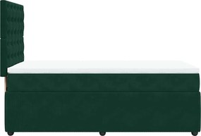 Box spring postel s matrací tmavě zelená 80 x 200 cm samet 3292205