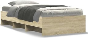 Rám postele bez matrace dub sonoma 75 x 190 cm kompozitní dřevo 3295711